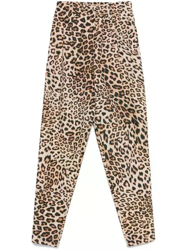 A PAPER KID Leopard-print Trousers