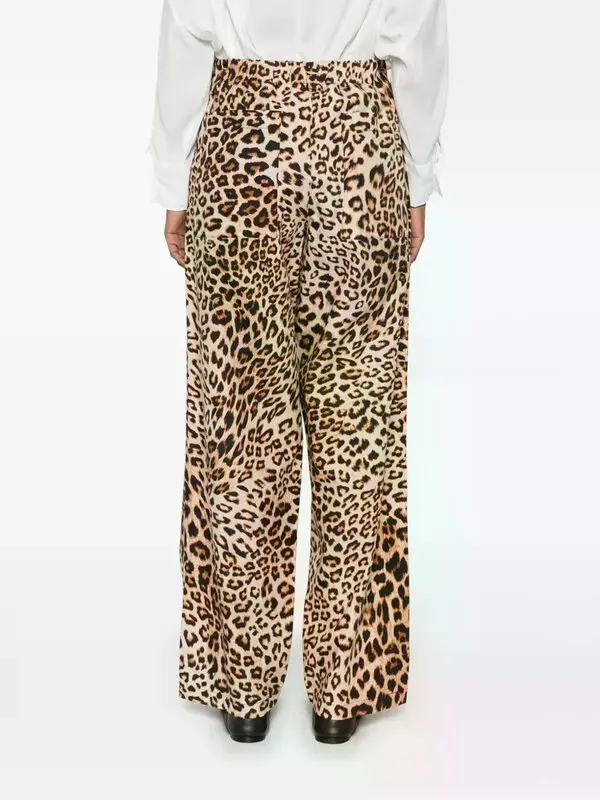 A PAPER KID Leopard-print Trousers