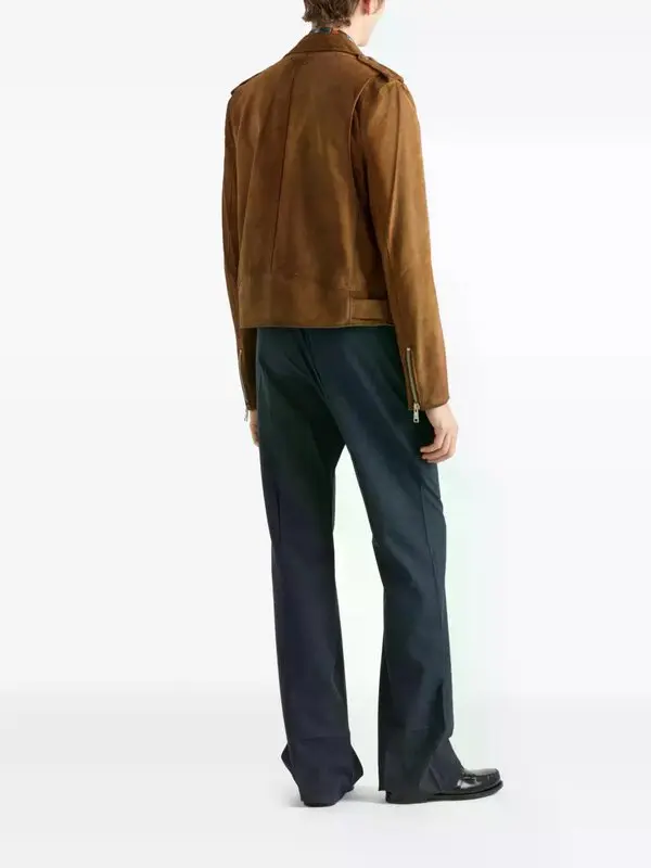 Prada Suede Biker Jacket - Brown