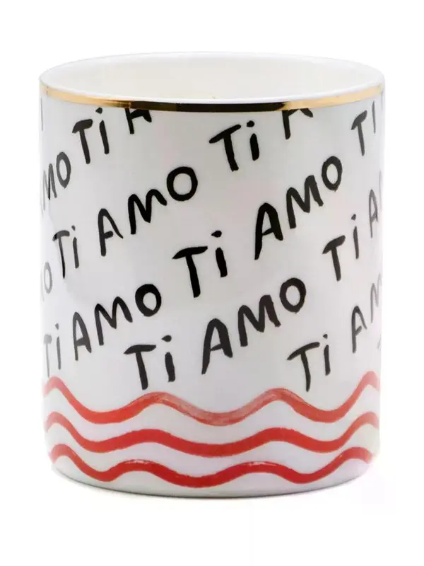 BITOSSI HOME Ti Amo Porcelain Scented Candle - White