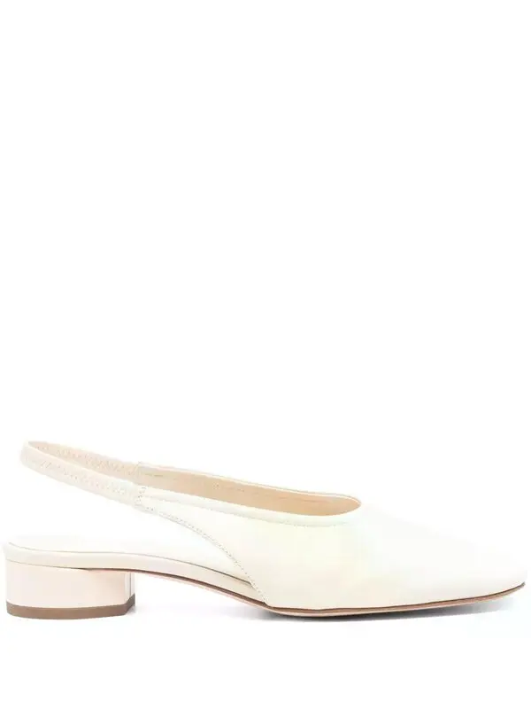 AeydĒ 35mm Leather Slingback Pumps - Neutrals