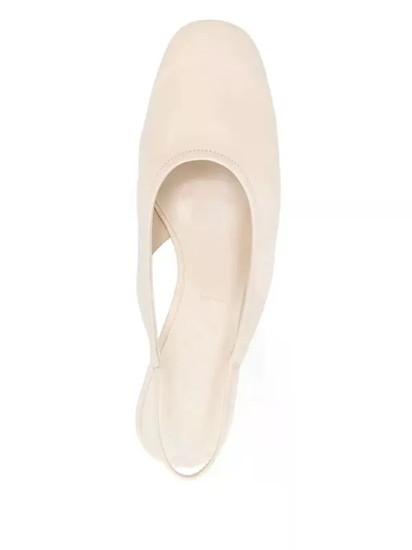 AeydĒ 35mm Leather Slingback Pumps - Neutrals