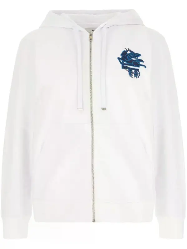Etro Zip-up Hoodie - White