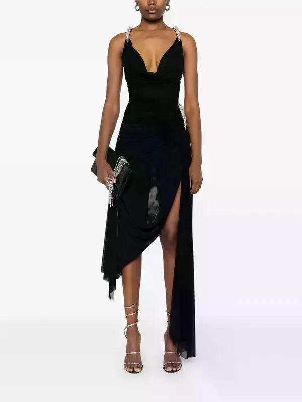 David Koma Draped Maxi Dress In Black - 40% Off | Editorialist