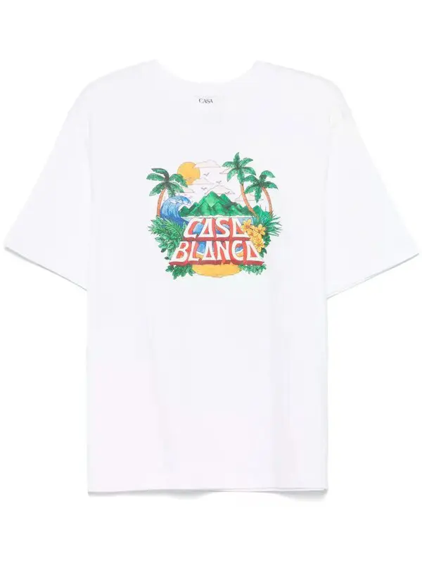 Casablanca Casa Beach Wave T-shirt - White