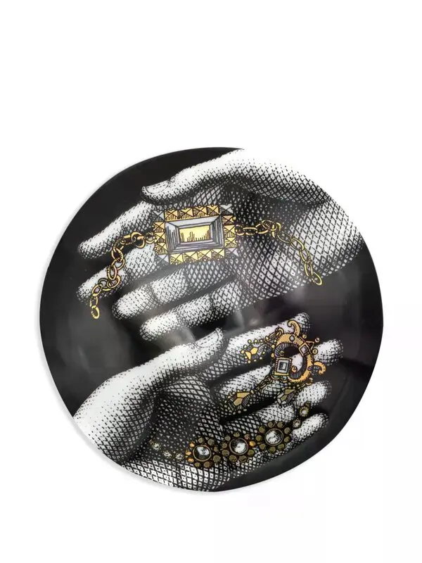 FORNASETTI Graphic-print Trinket Box - Black
