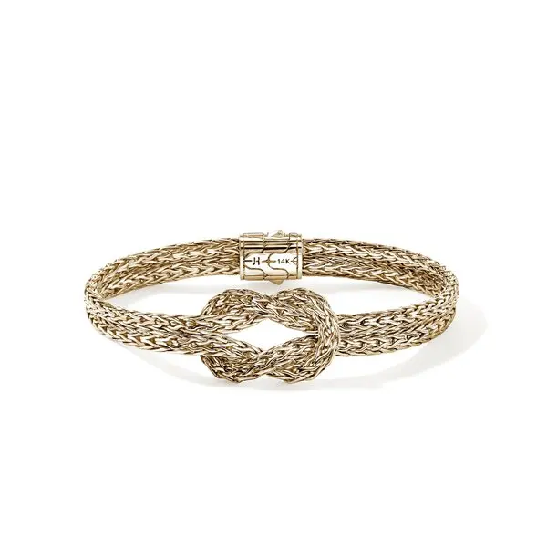 John Hardy Love Knot Chain Bracelet 7mm - Gold