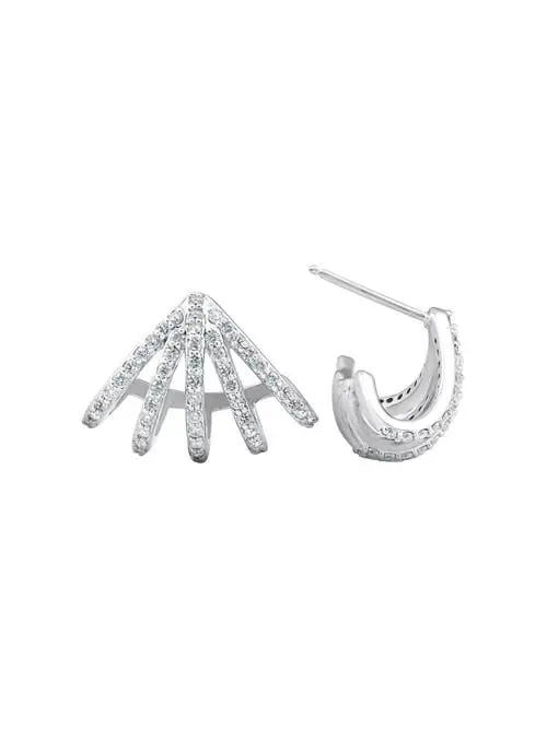 BLISS DIAMOND 14k Gold Lab Grown Diamond Earrings - 14k White Gold