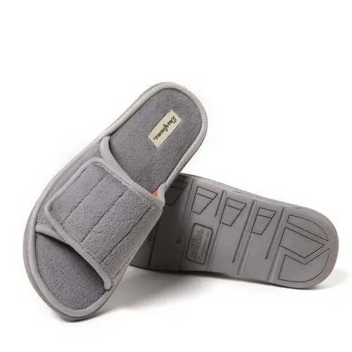 DEARFOAMS Collin Terry Adjustable Slide Slipper - Medium Grey
