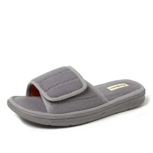 DEARFOAMS Collin Terry Adjustable Slide Slipper - Medium Grey