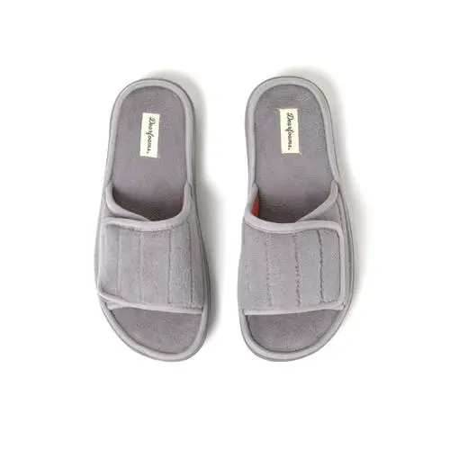 DEARFOAMS Collin Terry Adjustable Slide Slipper - Medium Grey