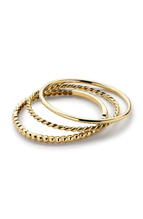 ANA LUISA Trio Ring Set - Gold