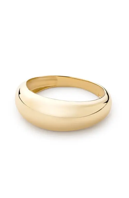 ANA LUISA Medium Dome Ring In Yellow