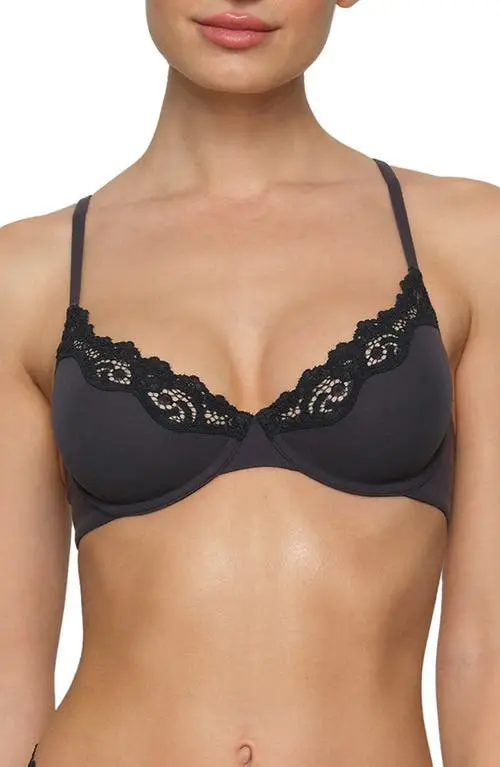 SKIMS Unlined Scoop Bra - Onyx