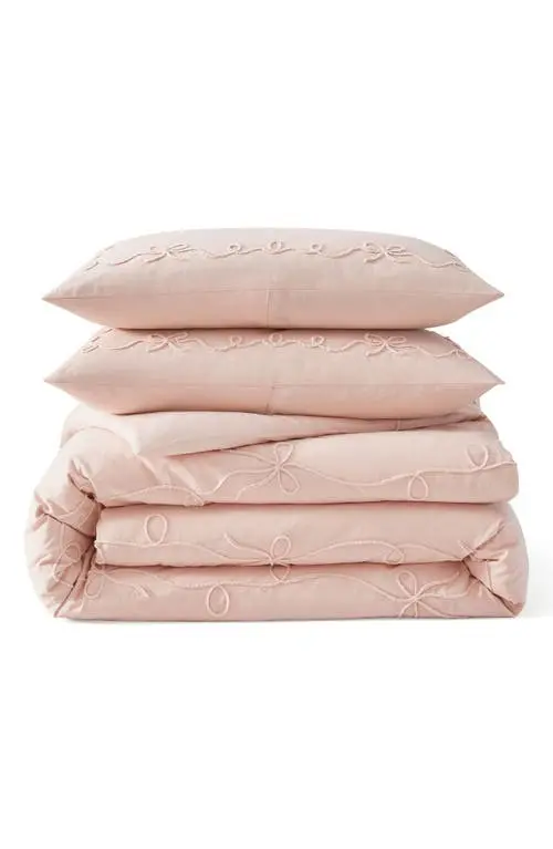 PERI HOME Sasha Bows Duvet Cover & Sham Set - Blush