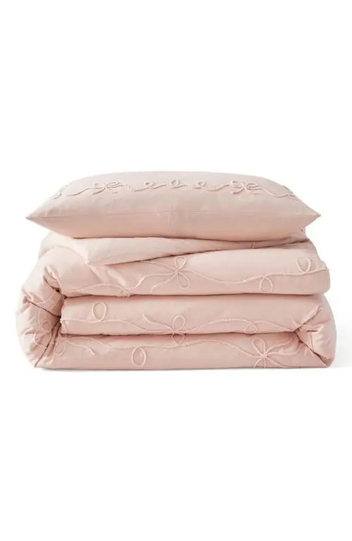 PERI HOME Sasha Bows Comforter & Sham Set - Blush