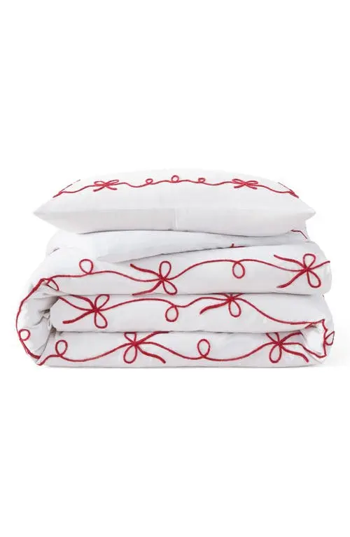 PERI HOME Sasha Bows Comforter & Sham Set - Chili Red