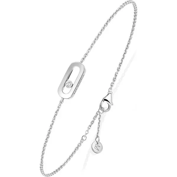 Messika Care Diamond Station Chain Bracelet - White Gold