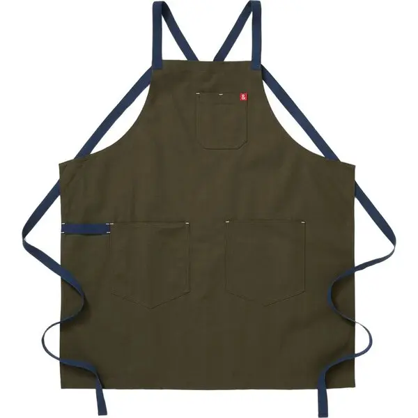 HEDLEY & BENNETT All Day Crossback Apron - Olive