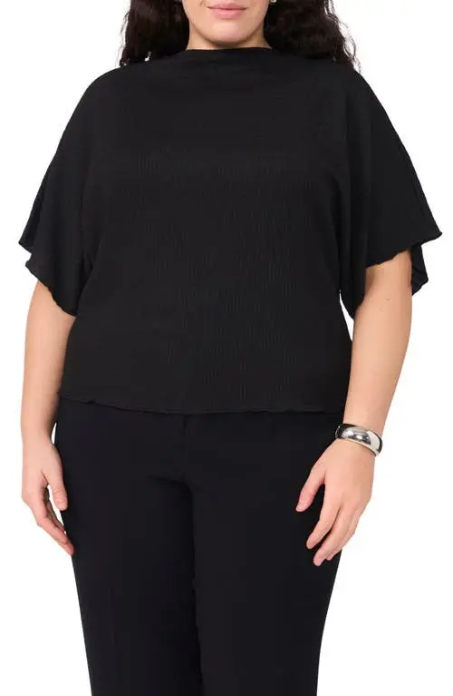 Vince Camuto Pucker Knit Top - Rich Black