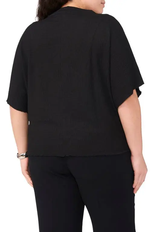 Vince Camuto Pucker Knit Top - Rich Black