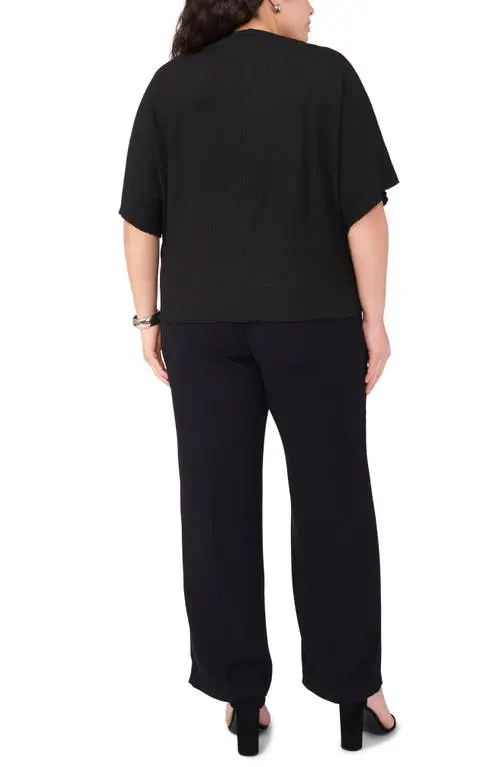 Vince Camuto Pucker Knit Top - Rich Black