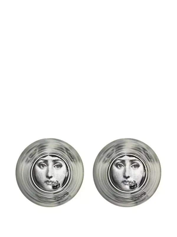 FORNASETTI Tema E Variazioni Glass Cup - Black