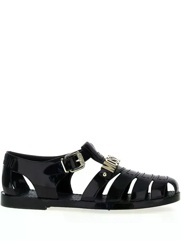 Moschino Lettering Jelly Sandals