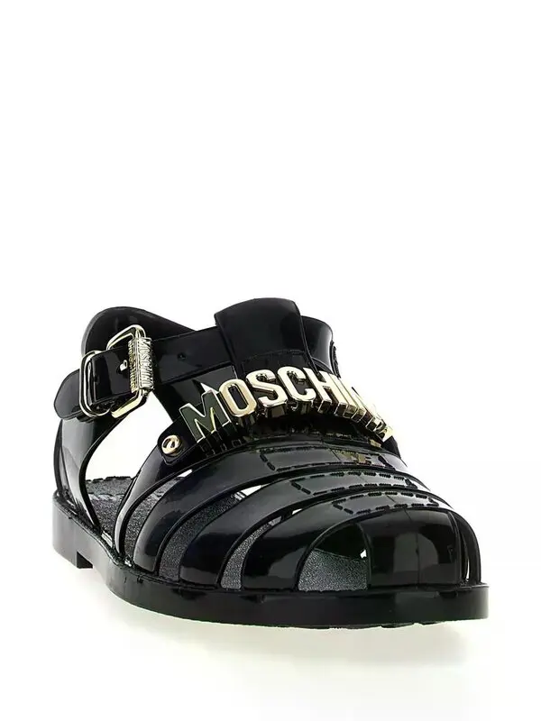 Moschino Lettering Jelly Sandals