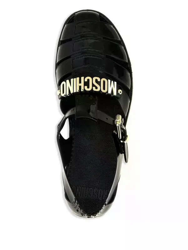 Moschino Lettering Jelly Sandals