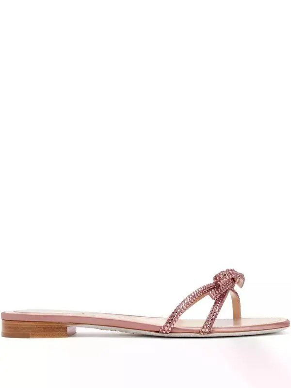 Rene Caovilla Bow-detail Sandals - Pink