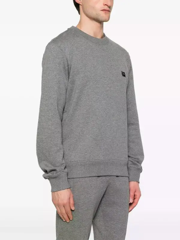 Dolce & Gabbana Logo-plaque Cotton Sweatshirt - Grey