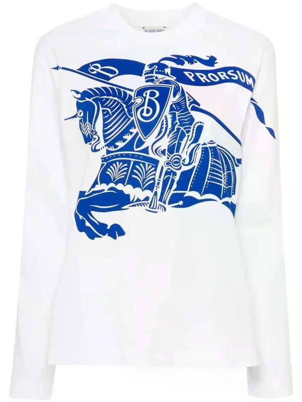 Burberry Equestrian Knight Motif T-shirt - White