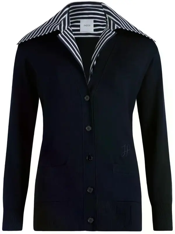 PATOU Trompe L'oeil Cotton Cardigan