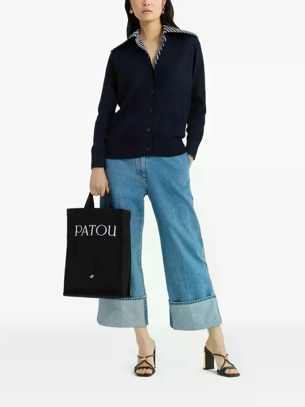 PATOU Trompe L'oeil Cotton Cardigan