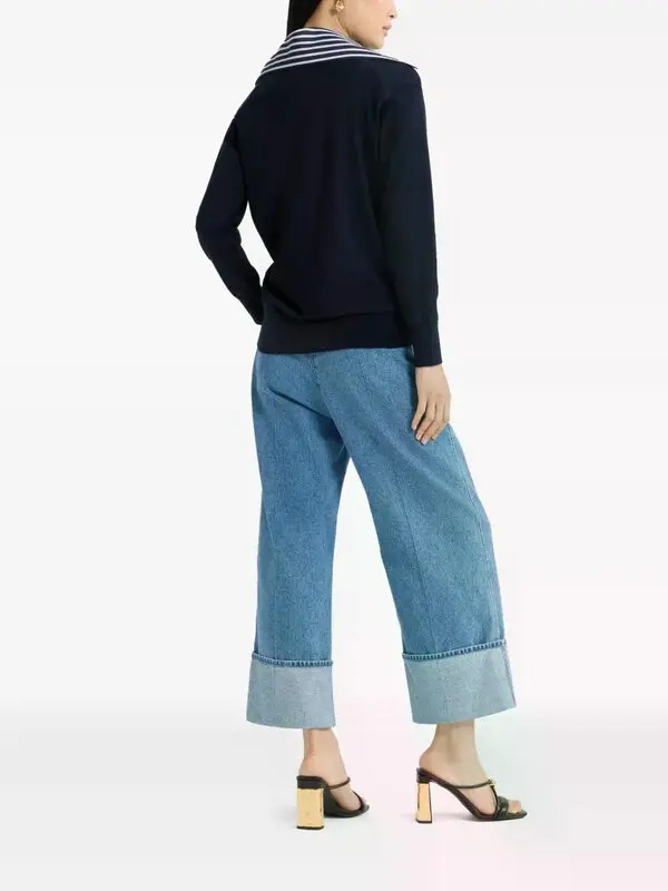 PATOU Trompe L'oeil Cotton Cardigan