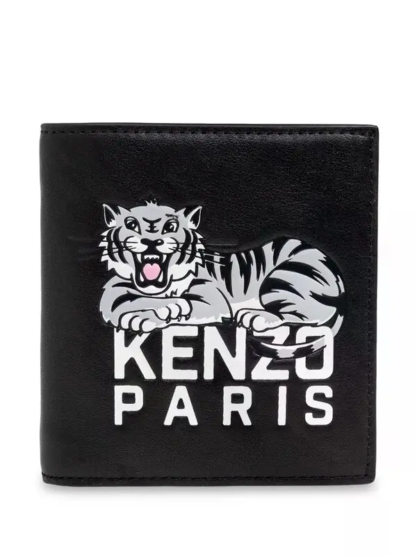 Kenzo Tiger-motif Wallet - Black