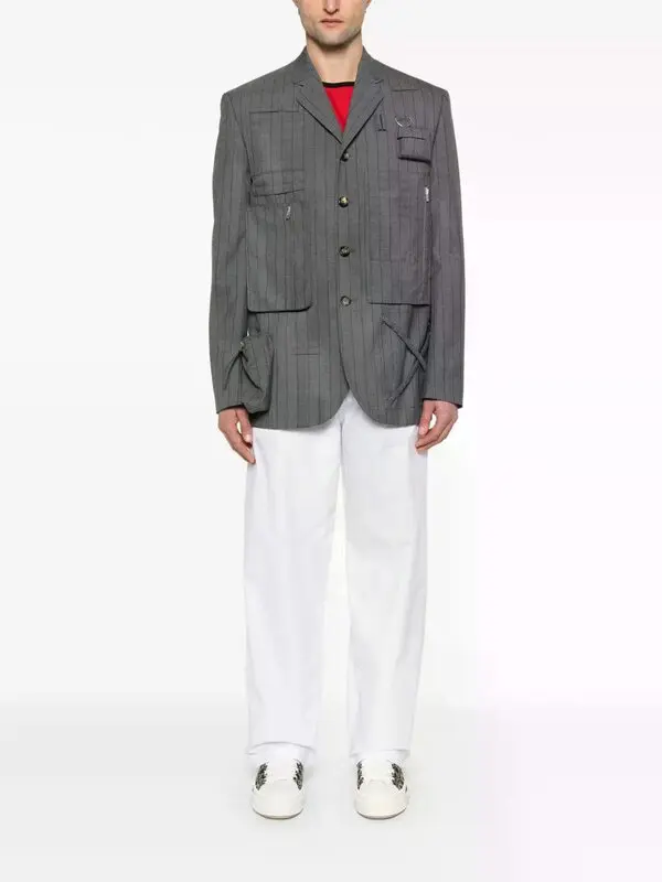 Moschino Graphic-print Pinstriped Blazer