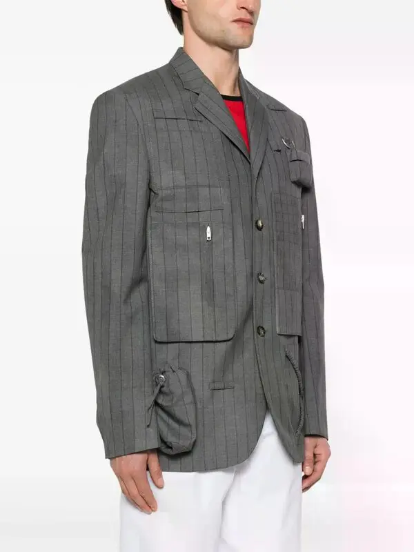 Moschino Graphic-print Pinstriped Blazer