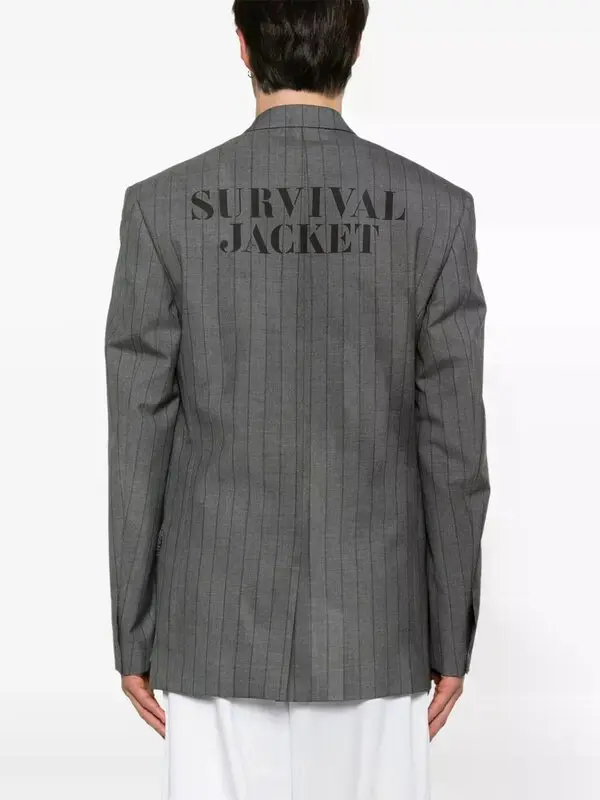 Moschino Graphic-print Pinstriped Blazer