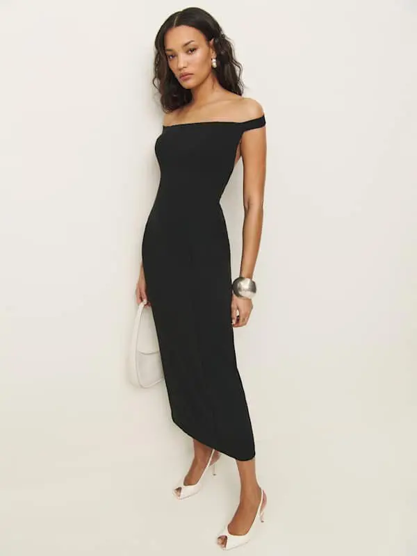 esa silk dress reformation Reformation Esa Maxi Dress In Black - 70% Off