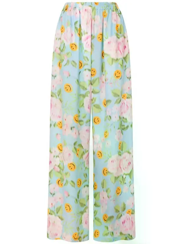 Moschino Floral-print Palazzo Pants
