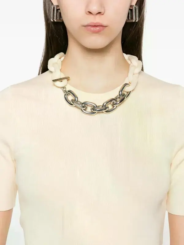 Rabanne Chain-link Detail Top - Neutrals
