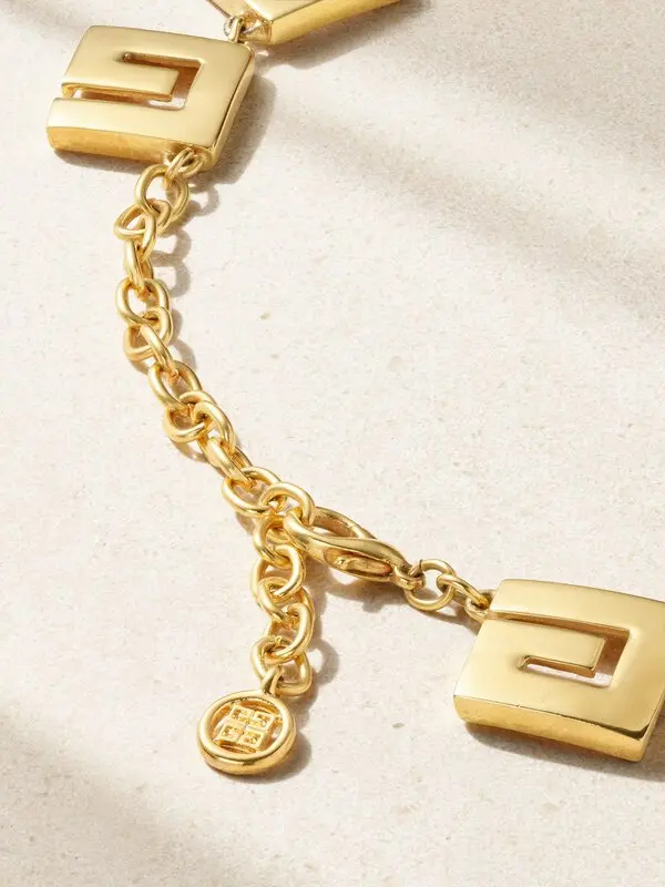 SUSAN CAPLAN Givenchy -plated Logo Necklace