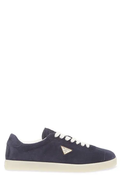 Prada Lane Triangle Logo Low-top Sneakers - Blue