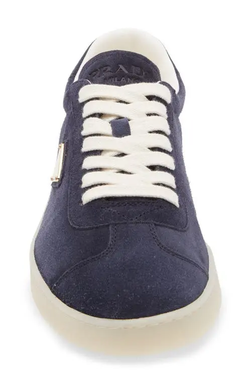 Prada Lane Triangle Logo Low-top Sneakers - Blue