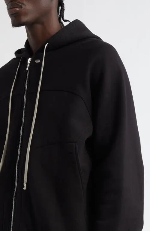 Rick Owens Windbreaker Cotton Zip Hoodie - Black