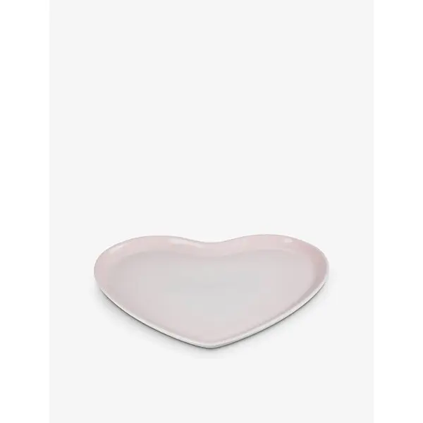 LE CREUSET Heart Stoneware Serving Platter 8.1cm - Shell Pink