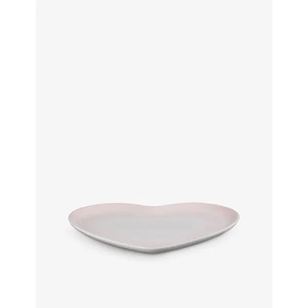 LE CREUSET Heart Stoneware Serving Platter 8.1cm - Shell Pink
