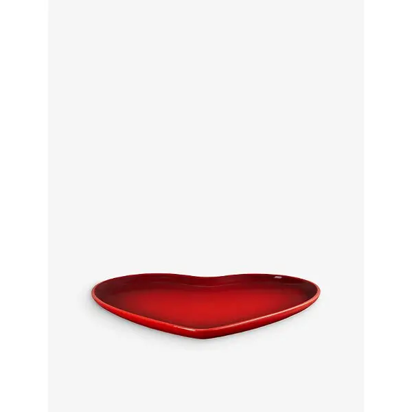 LE CREUSET Stoneware Heart Serving Platter 32cm - Cerise